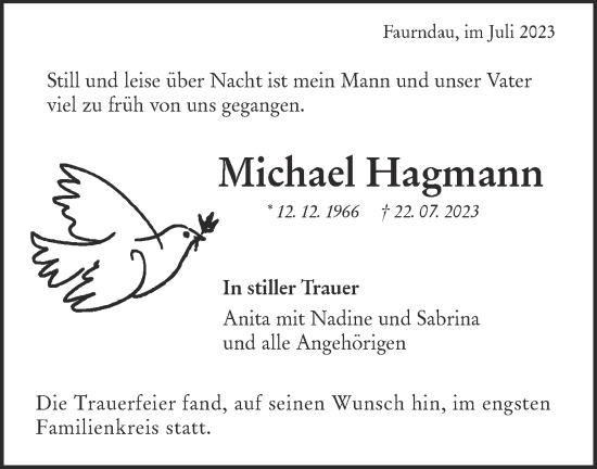 Traueranzeigen von Michael Hagmann | Südwest Presse Trauer