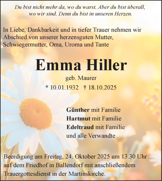 Traueranzeigen der letzten 14 Tage | Südwest Presse Trauer