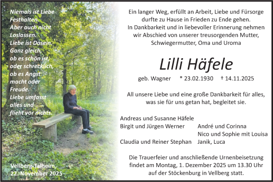 Traueranzeigen aus schwäbisch-hall | Südwest Presse Trauer