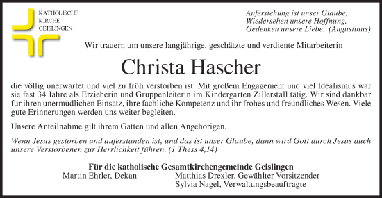 Traueranzeigen aus geislingen | Südwest Presse Trauer