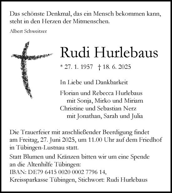 Traueranzeigen | Südwest Presse Trauer