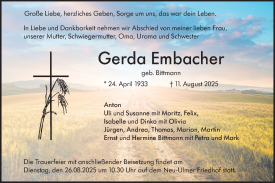 Traueranzeigen | Südwest Presse Trauer